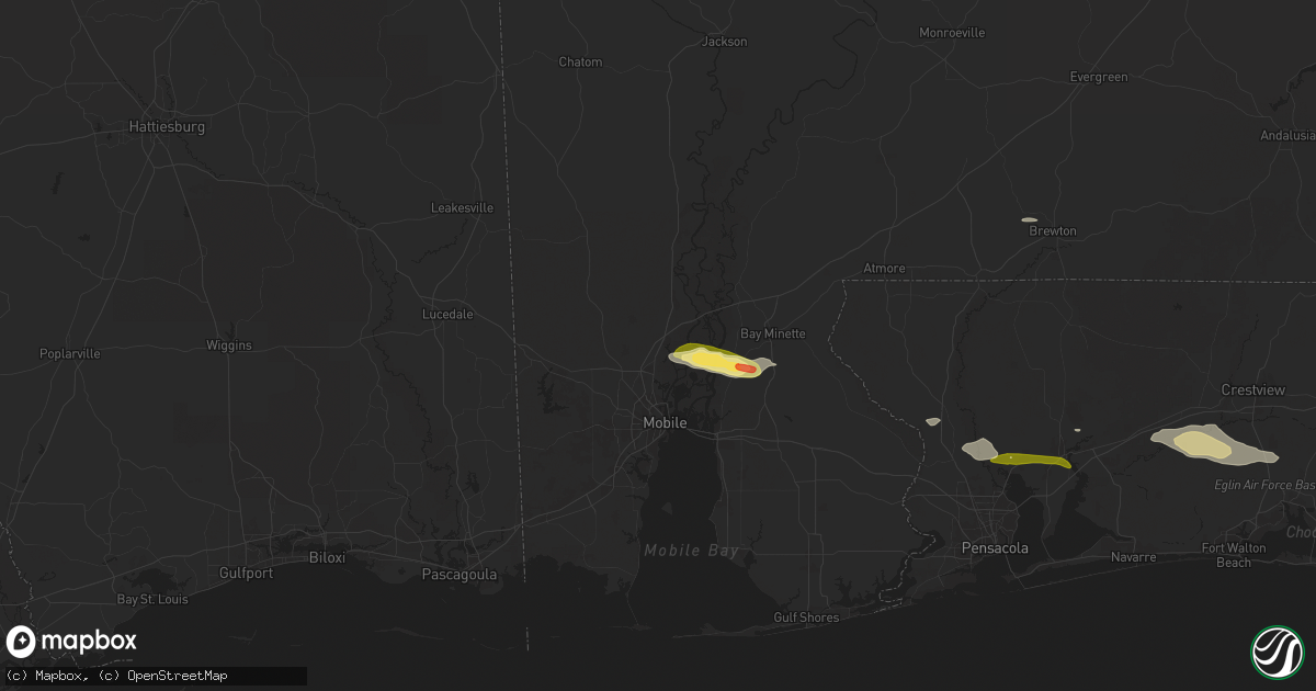 Hail Map in Satsuma, AL on January 3, 2026 - HailTrace