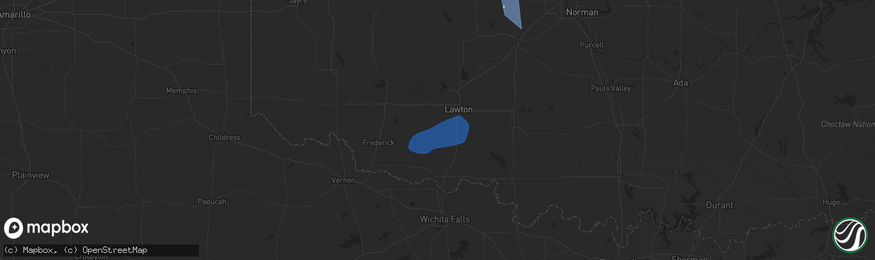 Hail Map in Faxon, OK on January 7, 2026 - HailTrace