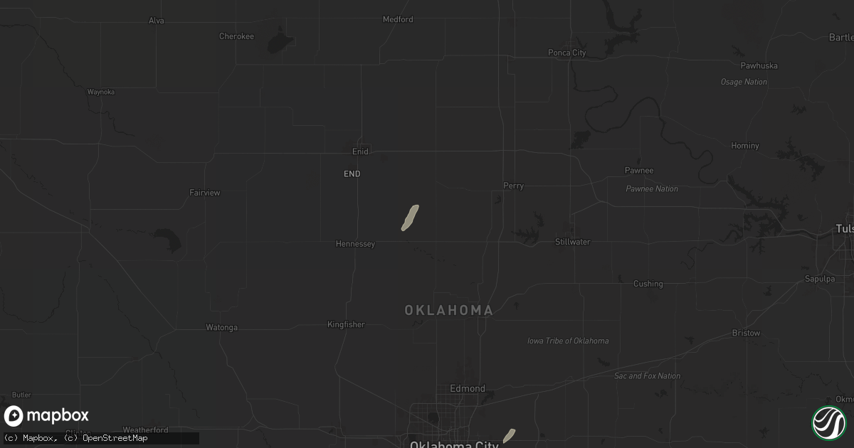 Hail Map in Marshall, OK on January 7, 2026 - HailTrace