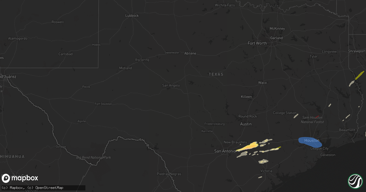 Hail Map in Texas on January 8, 2024 - HailTrace