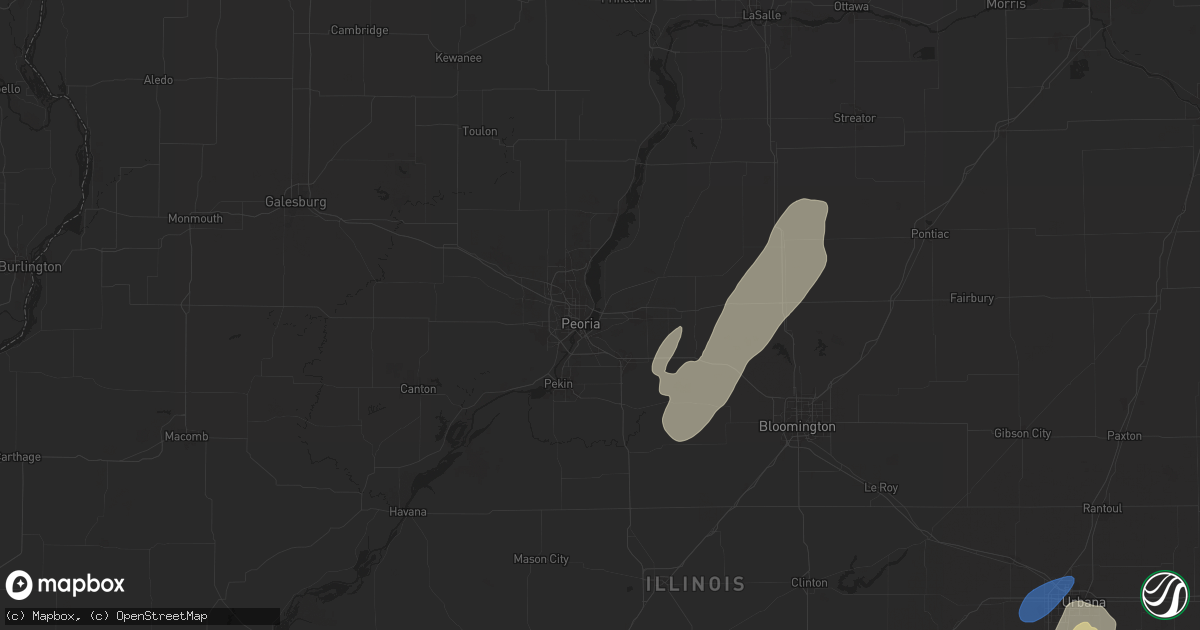 Hail Map in East Peoria, IL on January 8, 2026 - HailTrace