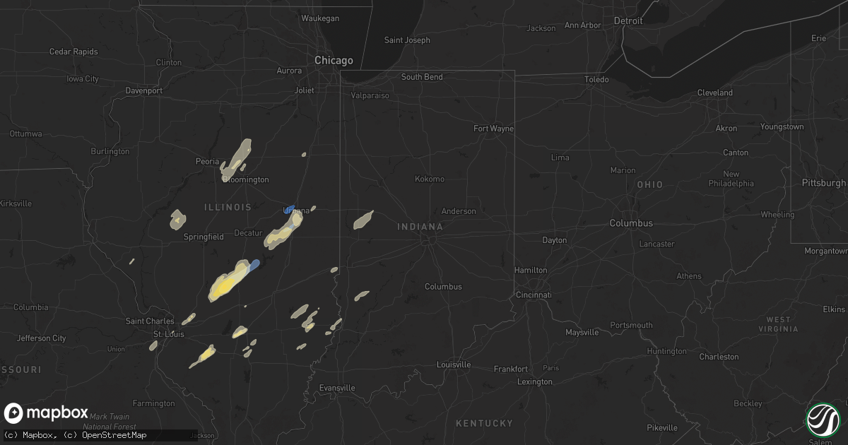 Hail Map in Indiana on January 8, 2026 - HailTrace