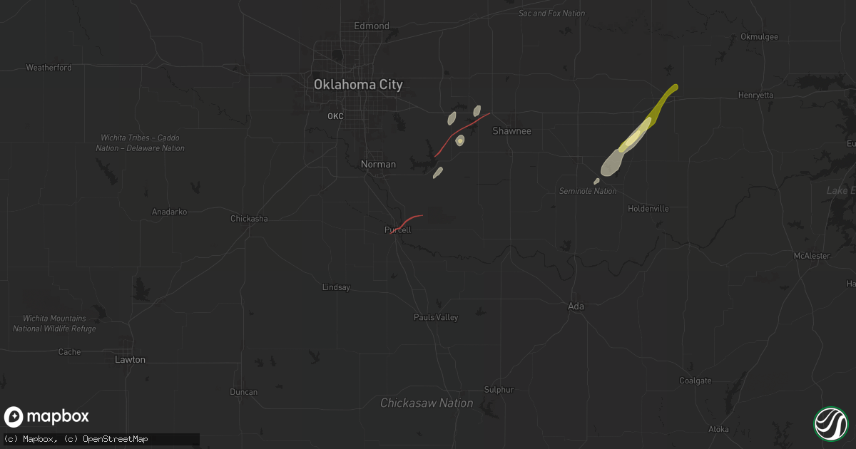 Hail Map in Lexington, OK on January 8, 2026 - HailTrace