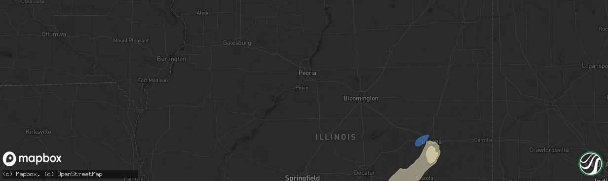 Hail Map in Pekin, IL on January 8, 2026 - HailTrace