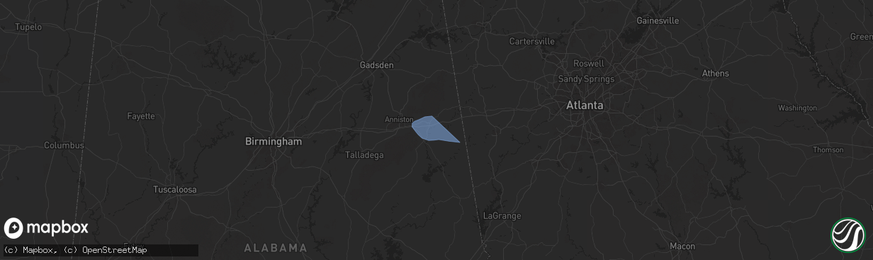 Hail Map in Heflin, AL on January 10, 2026 - HailTrace