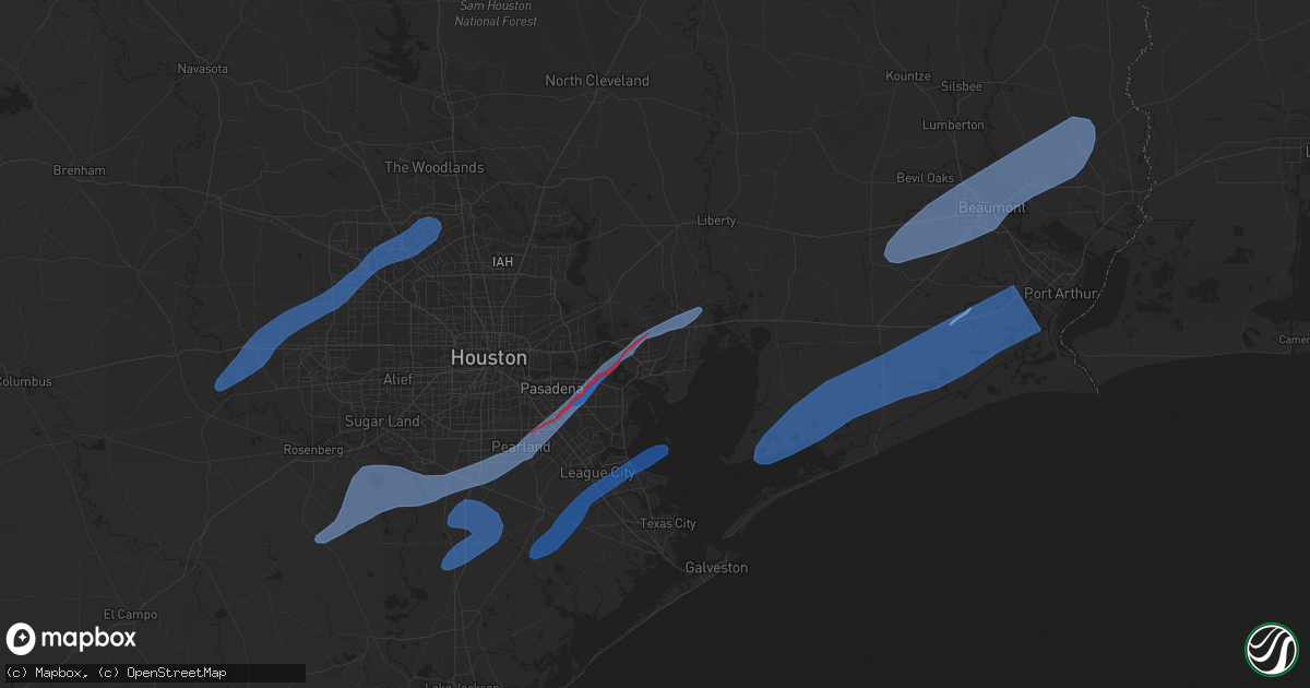 Hail Map in Rosharon, TX on January 24, 2023 - HailTrace