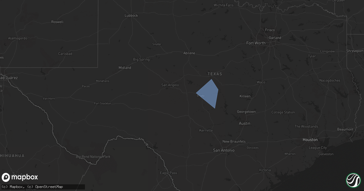 Hail Map in Texas on January 25, 2026 - HailTrace