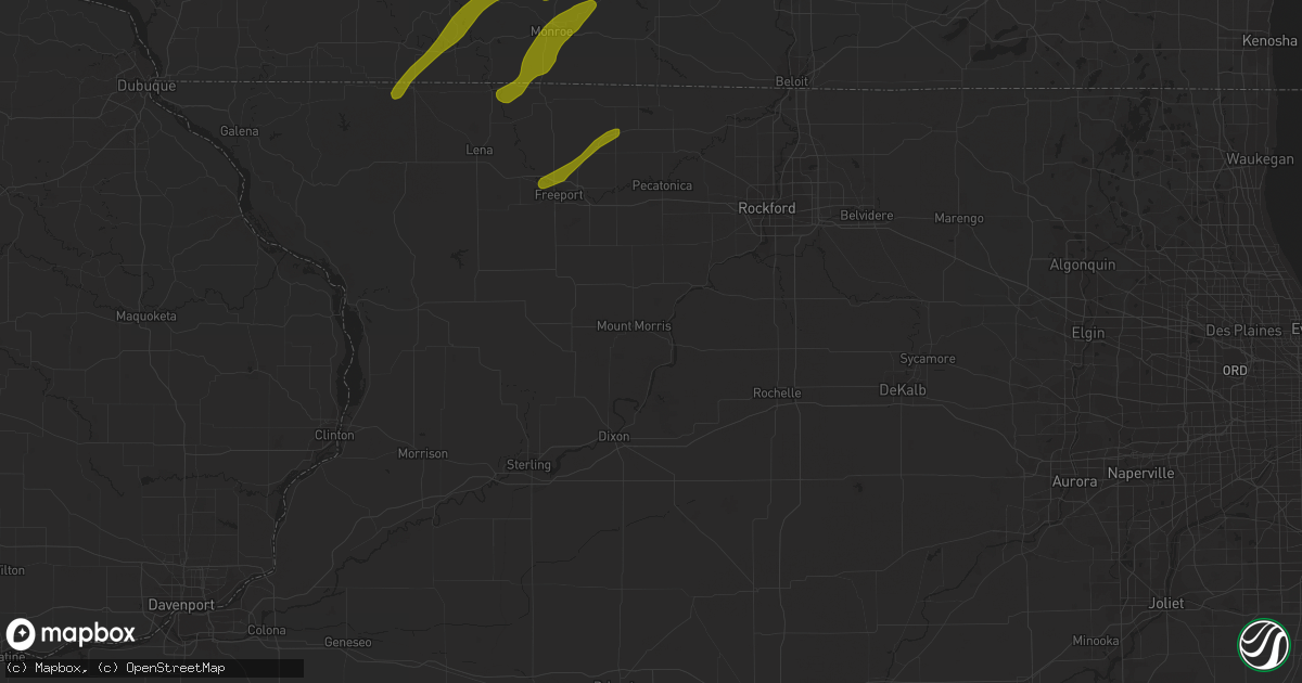 Hail Map in Freeport, IL on February 8, 2024 - HailTrace