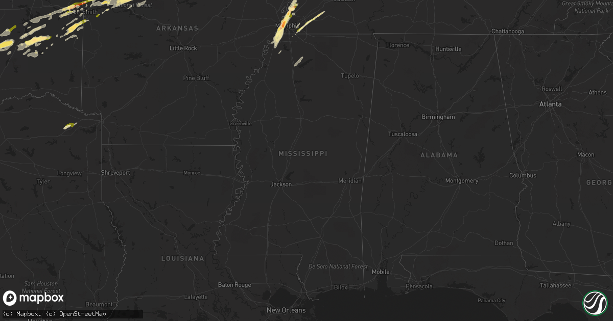 Hail Map in Mississippi on February 15, 2023 - HailTrace