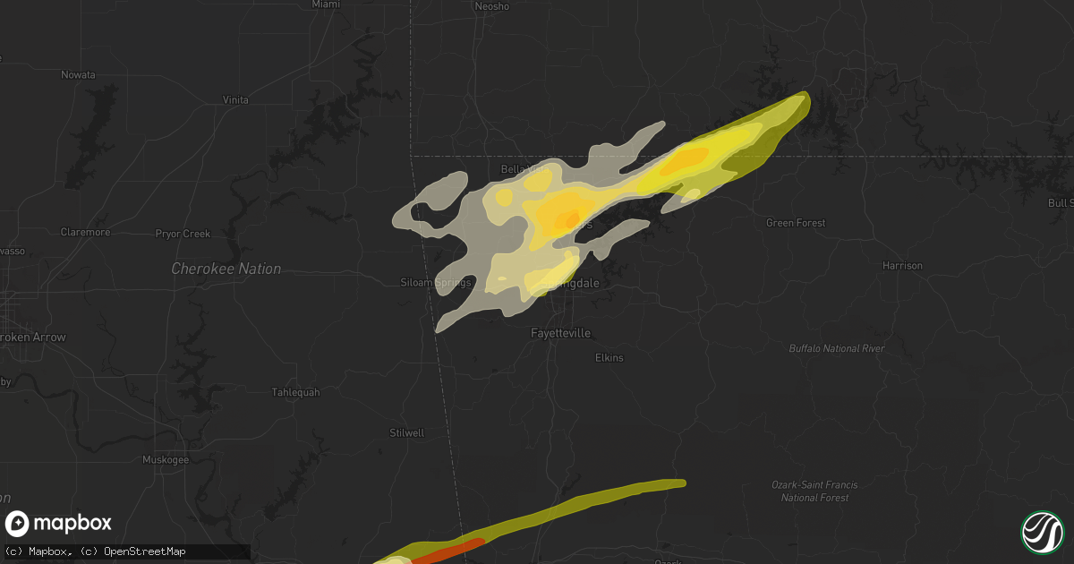 Hail Map in Springdale, AR on February 15, 2023 - HailTrace