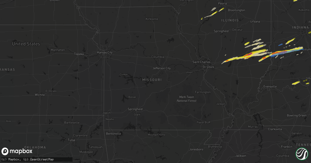 Hail Map in Missouri on February 19, 2026 - HailTrace