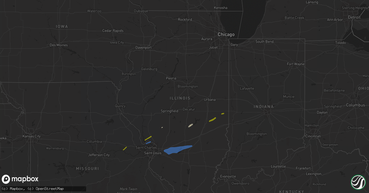 Hail Map in Illinois on February 22, 2023 - HailTrace