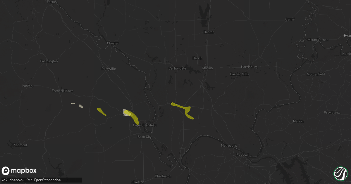 Hail Map in Cobden, IL on February 22, 2024 - HailTrace