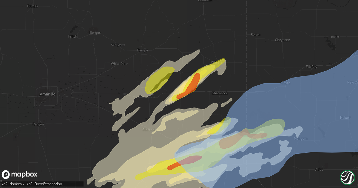 Hail Map in Mclean, TX on February 26, 2023 - HailTrace