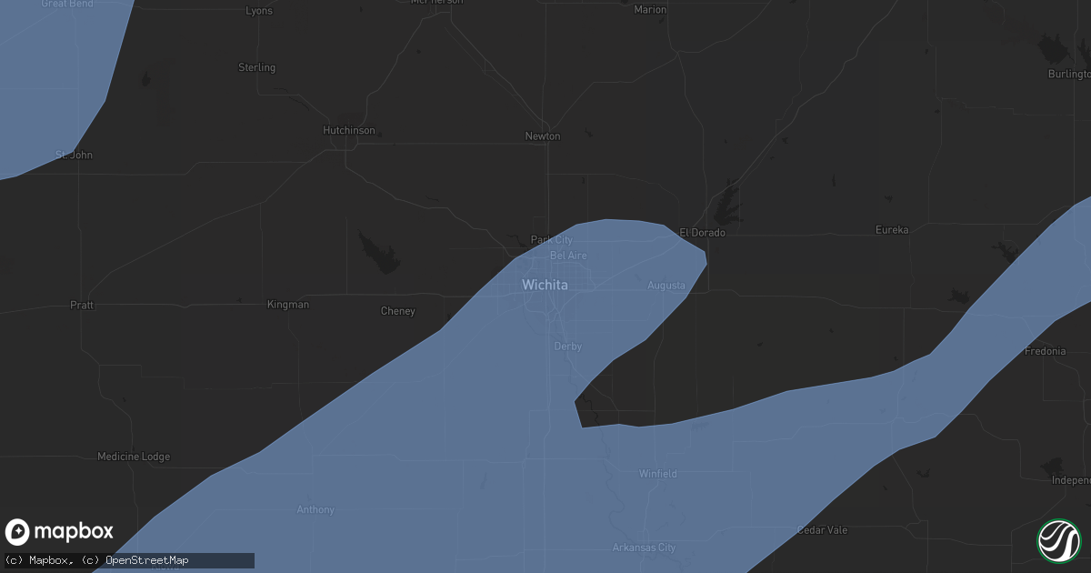 Hail Map in Wichita, KS on February 26, 2023 - HailTrace