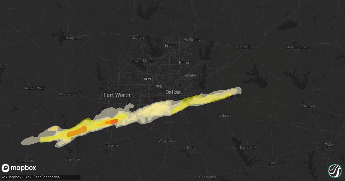 Hail Map in Dallas, TX on March 1, 2023 - HailTrace