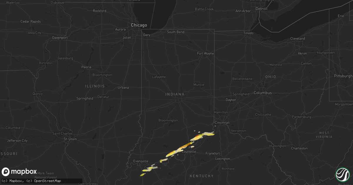 Hail Map in Indiana on March 1, 2023 - HailTrace