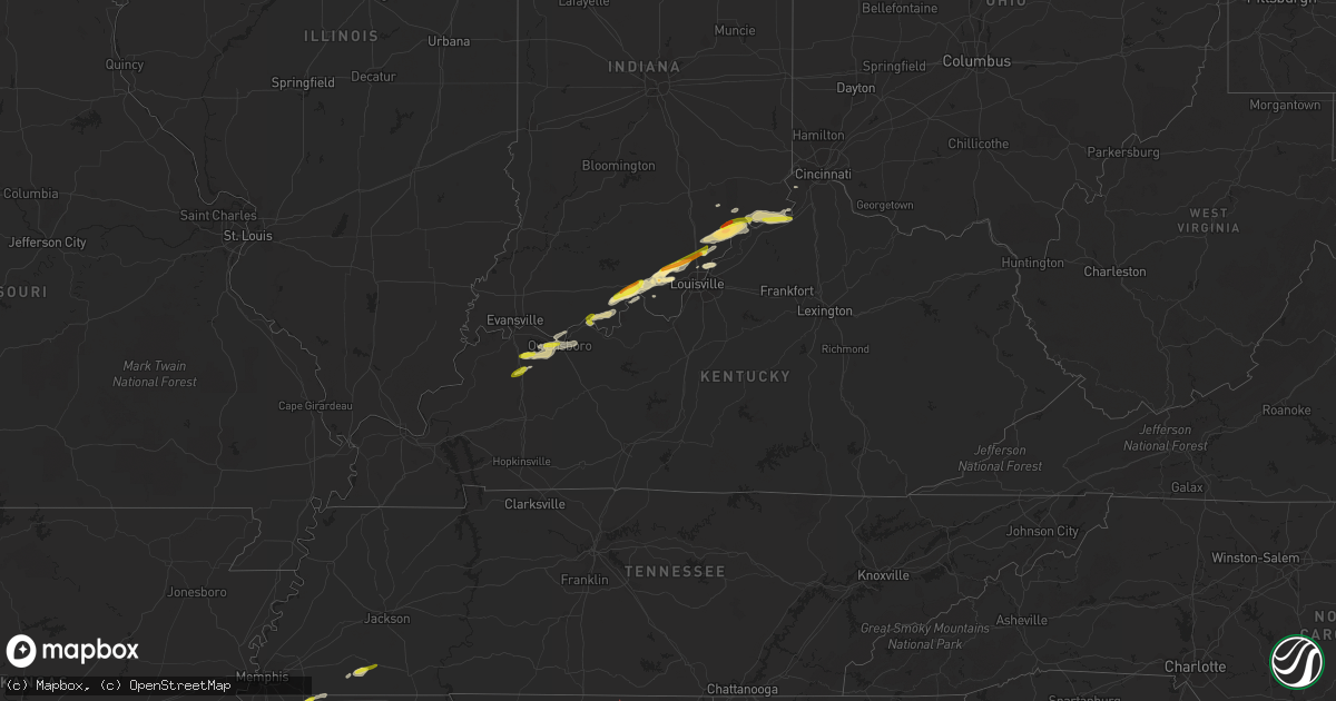 Hail Map in Kentucky on March 1, 2023 - HailTrace