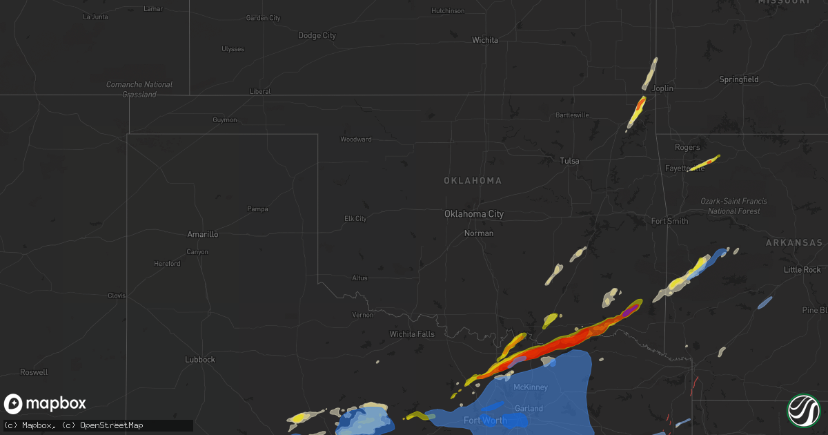 Hail Map in Oklahoma on March 2, 2023 - HailTrace