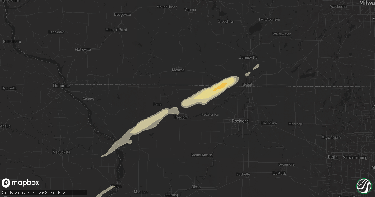 Hail Map in Dakota, IL on March 4, 2024 - HailTrace
