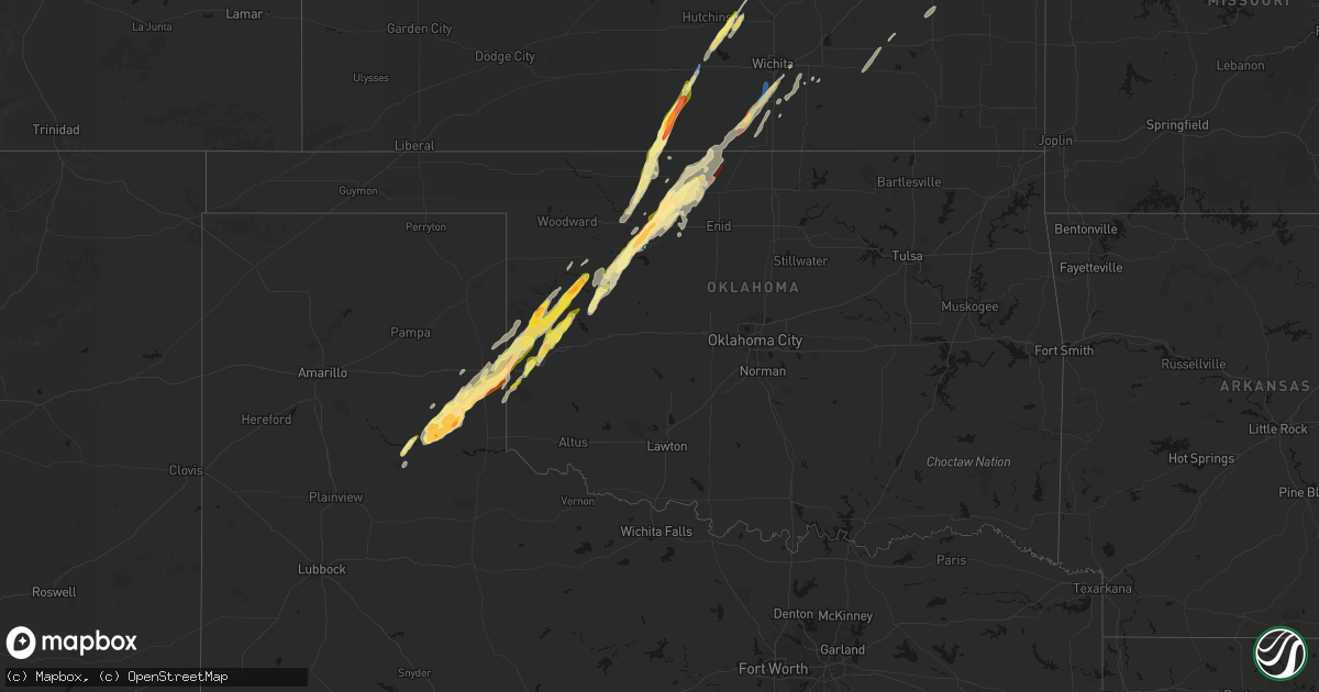 Hail Map in Oklahoma on March 5, 2026 - HailTrace