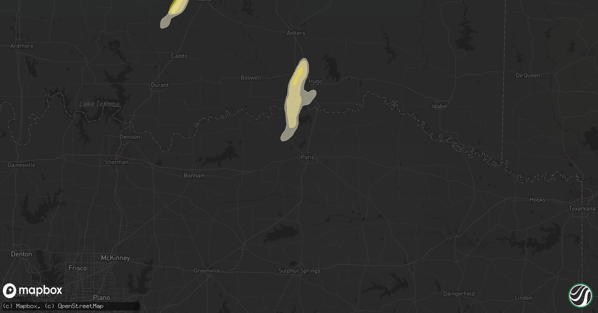 Hail Map in Paris, TX on March 6, 2024 - HailTrace