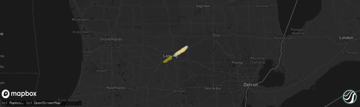 Hail Map in Haslett, MI on March 6, 2026 - HailTrace
