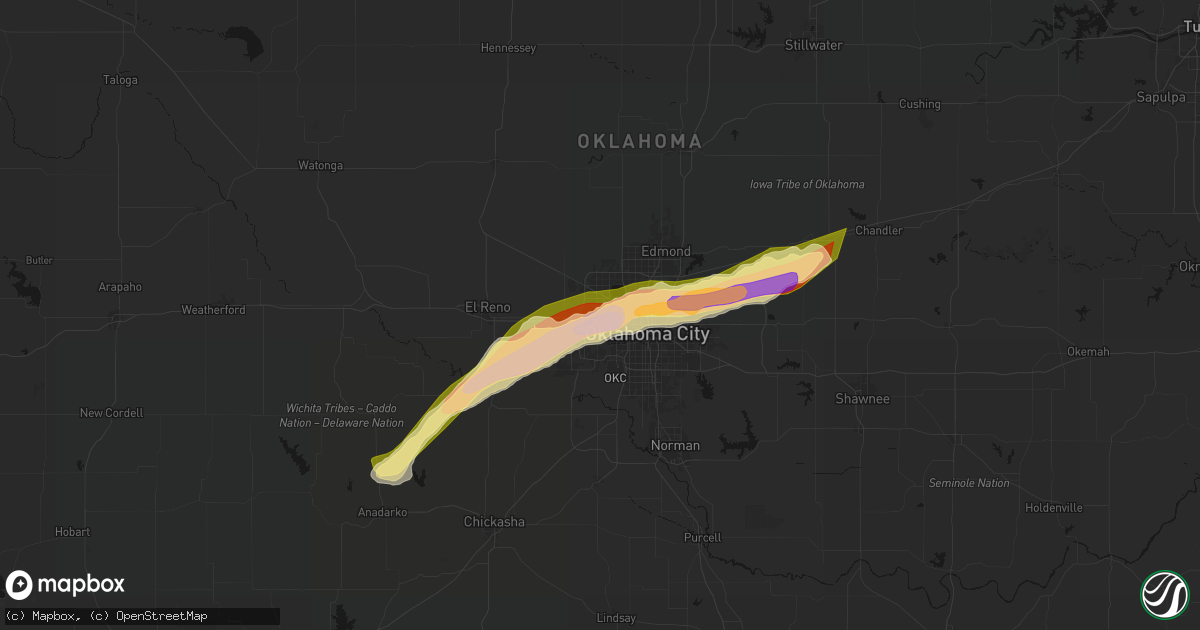 Hail Map in Bethany, OK on March 10, 2026 - HailTrace