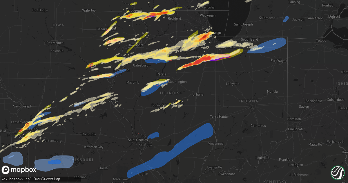 Hail Map in Illinois on March 10, 2026 - HailTrace