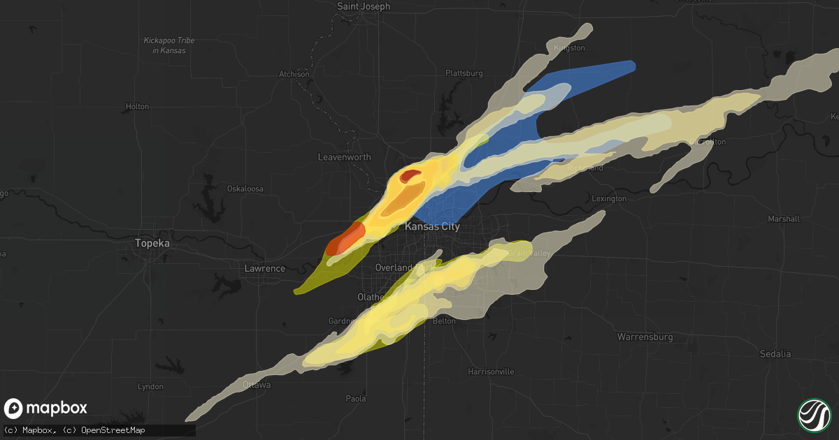 Hail Map in Kansas City, KS on March 10, 2026 - HailTrace