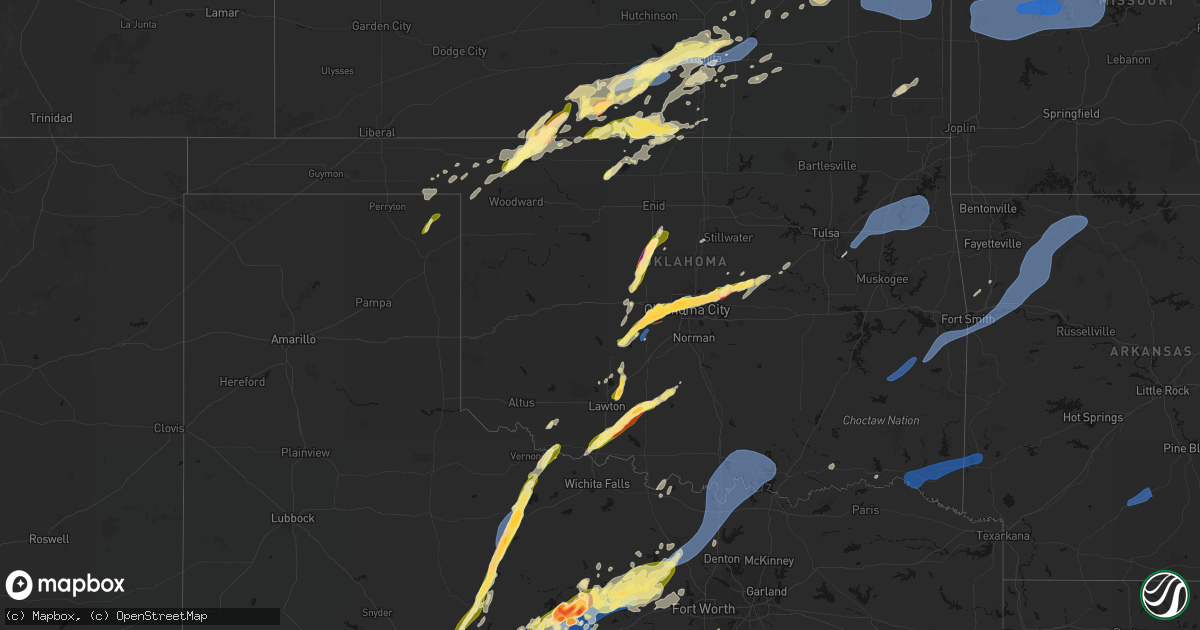 Hail Map in Oklahoma on March 10, 2026 - HailTrace