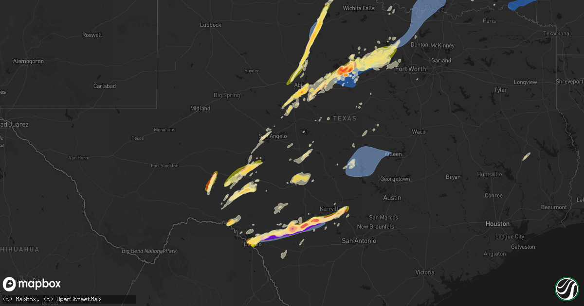 Hail Map in Texas on March 10, 2026 - HailTrace