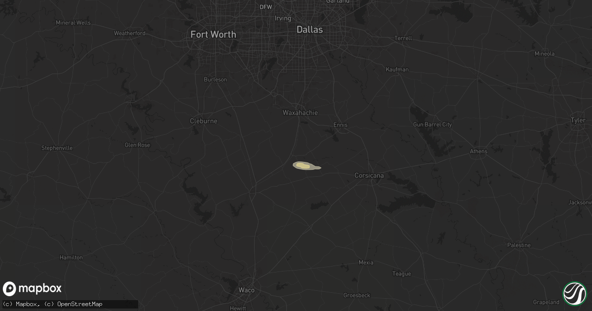 Hail Map in Italy, TX on March 12, 2025 - HailTrace