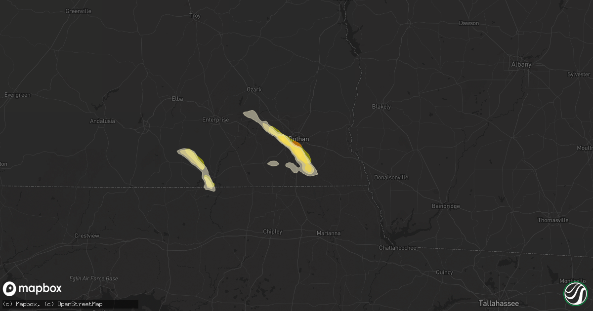 Hail Map in Dothan, AL on March 13, 2025 - HailTrace
