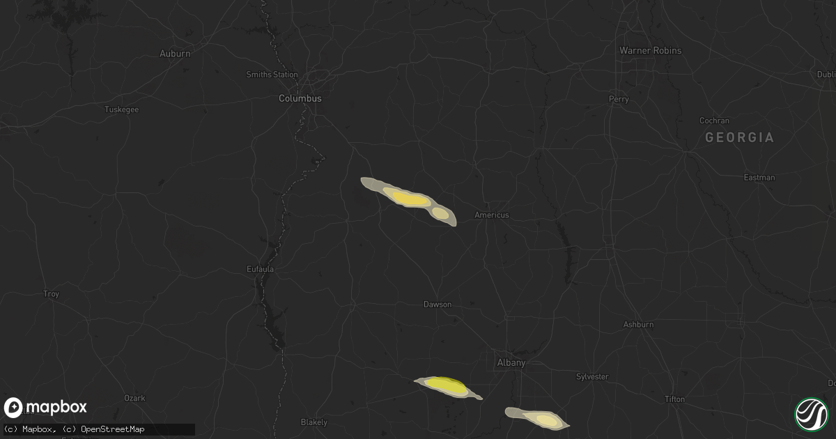 Hail Map in Preston, GA on March 13, 2025 - HailTrace