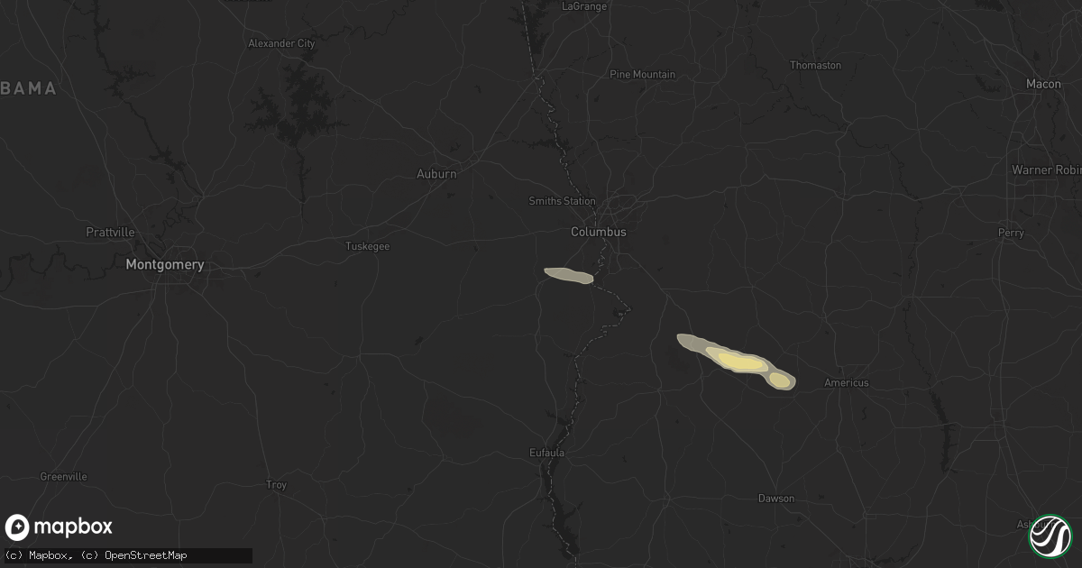 Hail Map in Seale, AL on March 13, 2025 - HailTrace