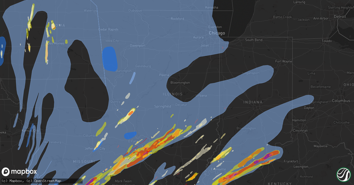 Hail Map in Illinois on March 14, 2025 - HailTrace
