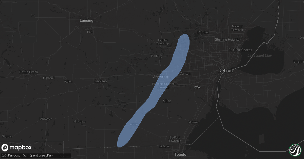 Hail Map in Ann Arbor, MI on March 15, 2025 - HailTrace