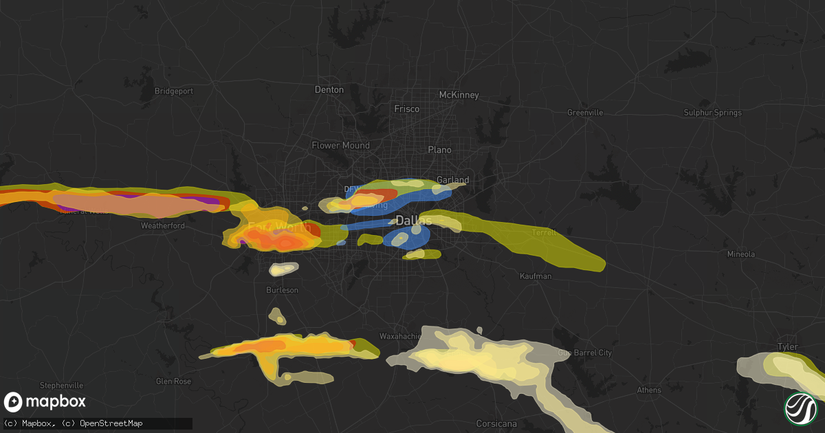 Hail Map in Dallas, TX on March 16, 2023 - HailTrace
