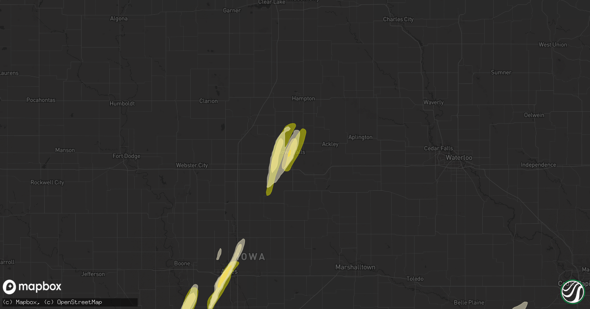Hail Map in Iowa Falls, IA on March 18, 2025 - HailTrace