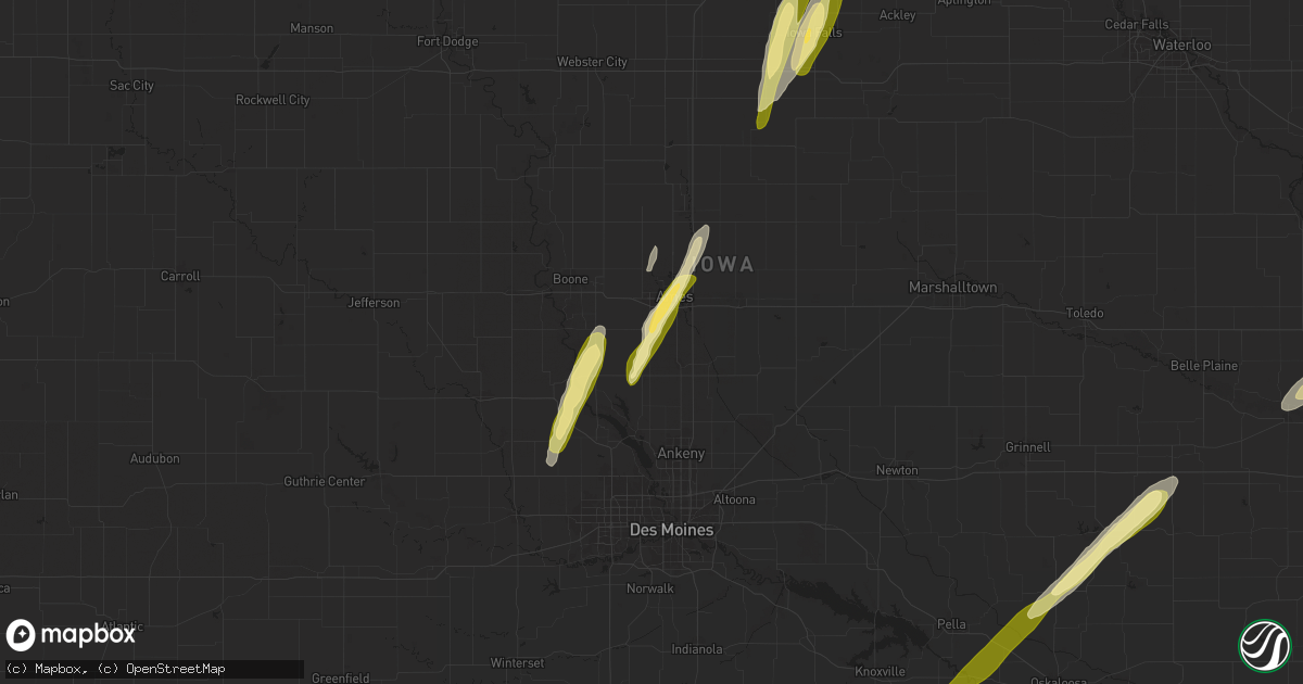 Hail Map in Kelley, IA on March 18, 2025 - HailTrace