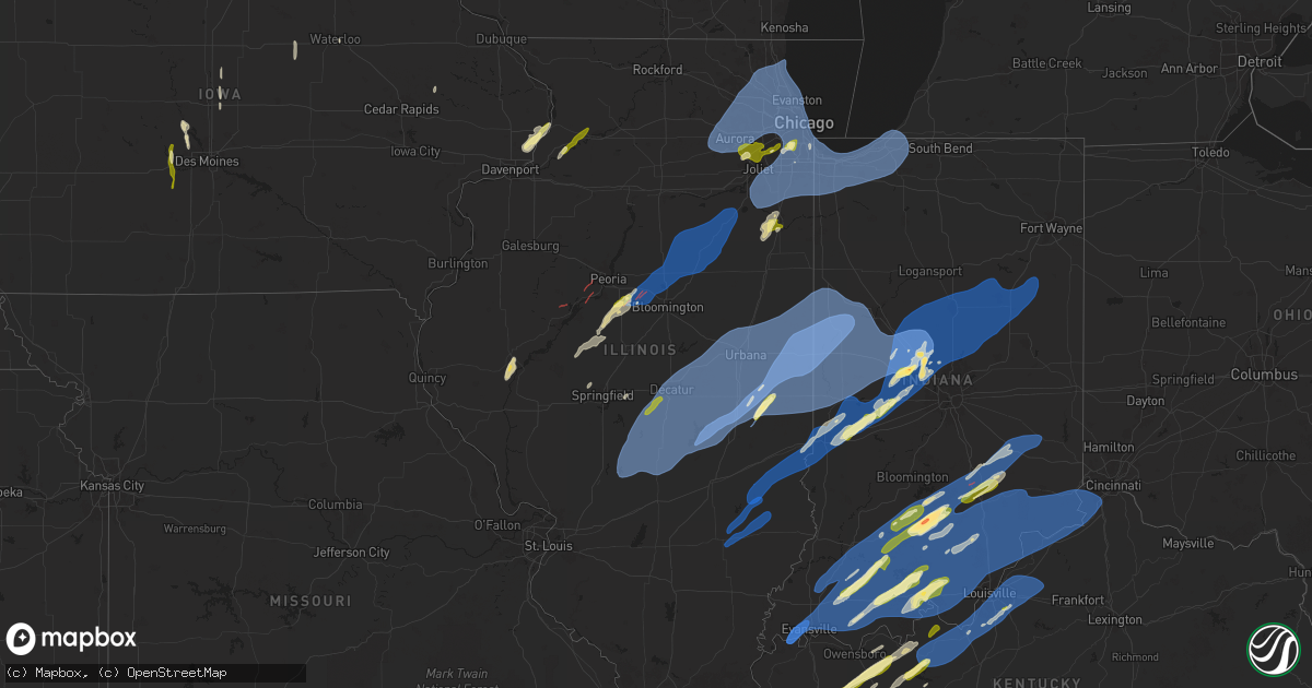 Hail Map in Illinois on March 19, 2025 - HailTrace