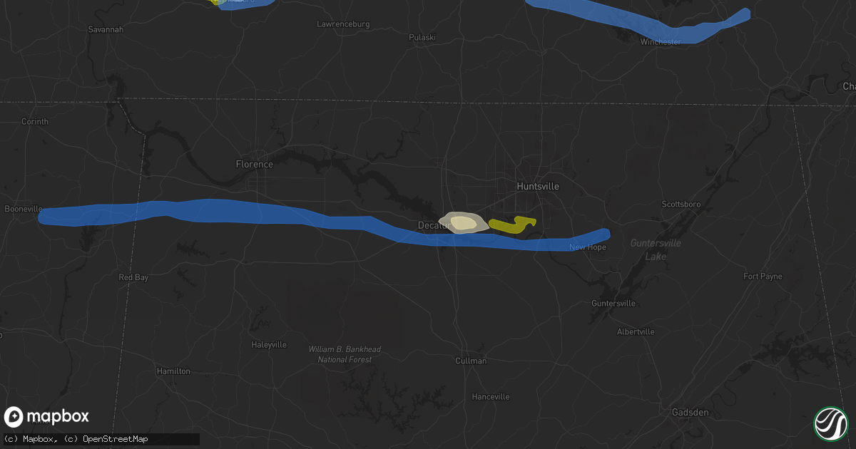 Hail Map in Decatur, AL on March 24, 2020 - HailTrace