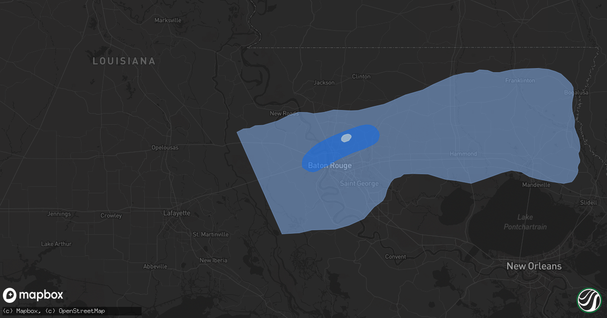 Hail Map in Port Allen, LA on March 24, 2025 - HailTrace