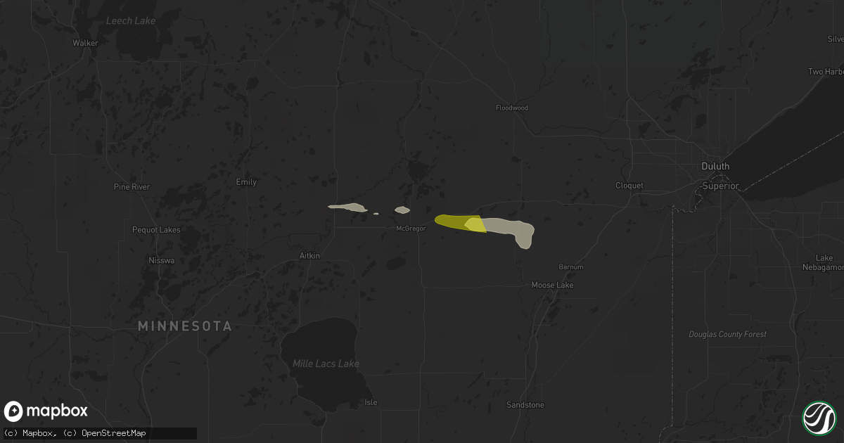 Hail Map in Mcgregor, MN on March 28, 2025 - HailTrace