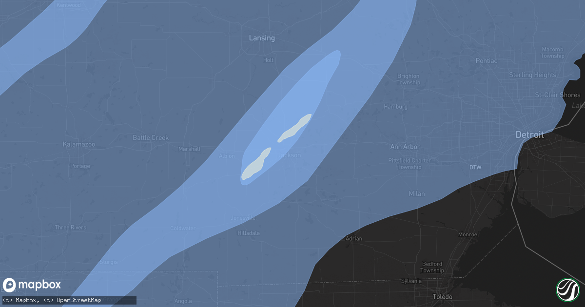 Hail Map in Jackson, MI on March 30, 2025 - HailTrace
