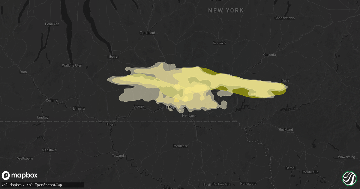Hail Map in Binghamton, NY on March 31, 2026 - HailTrace