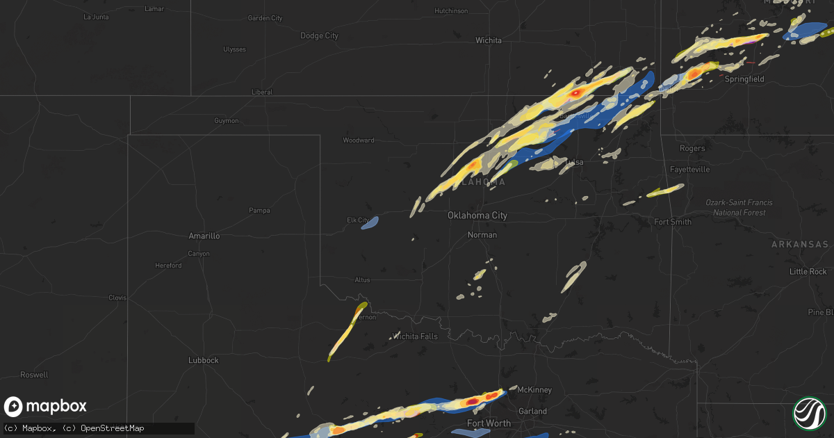 Hail Map in Oklahoma on April 1, 2024 - HailTrace