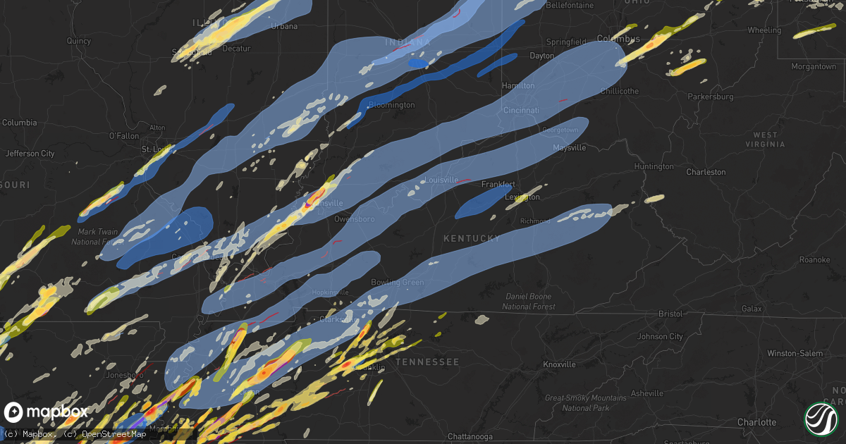 Hail Map in Kentucky on April 2, 2025 - HailTrace