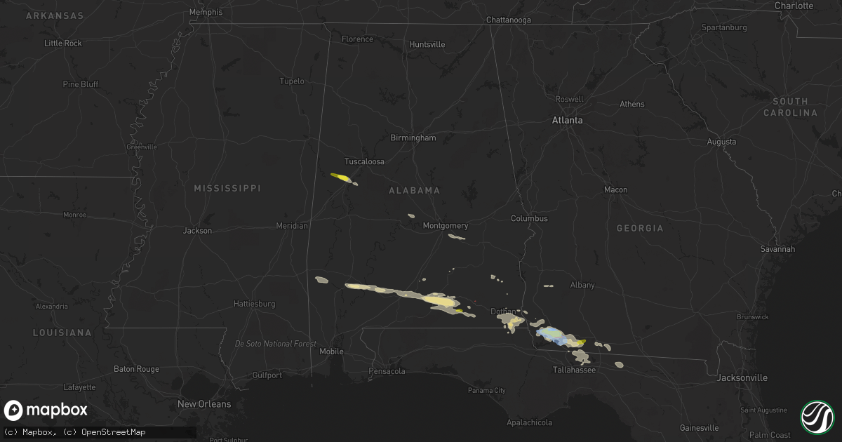 Hail Map in Alabama on April 3, 2023 - HailTrace